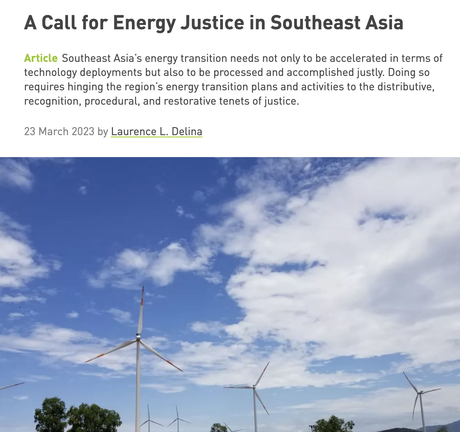 Client The Heinrich Böll Foundation The Delina Research Group